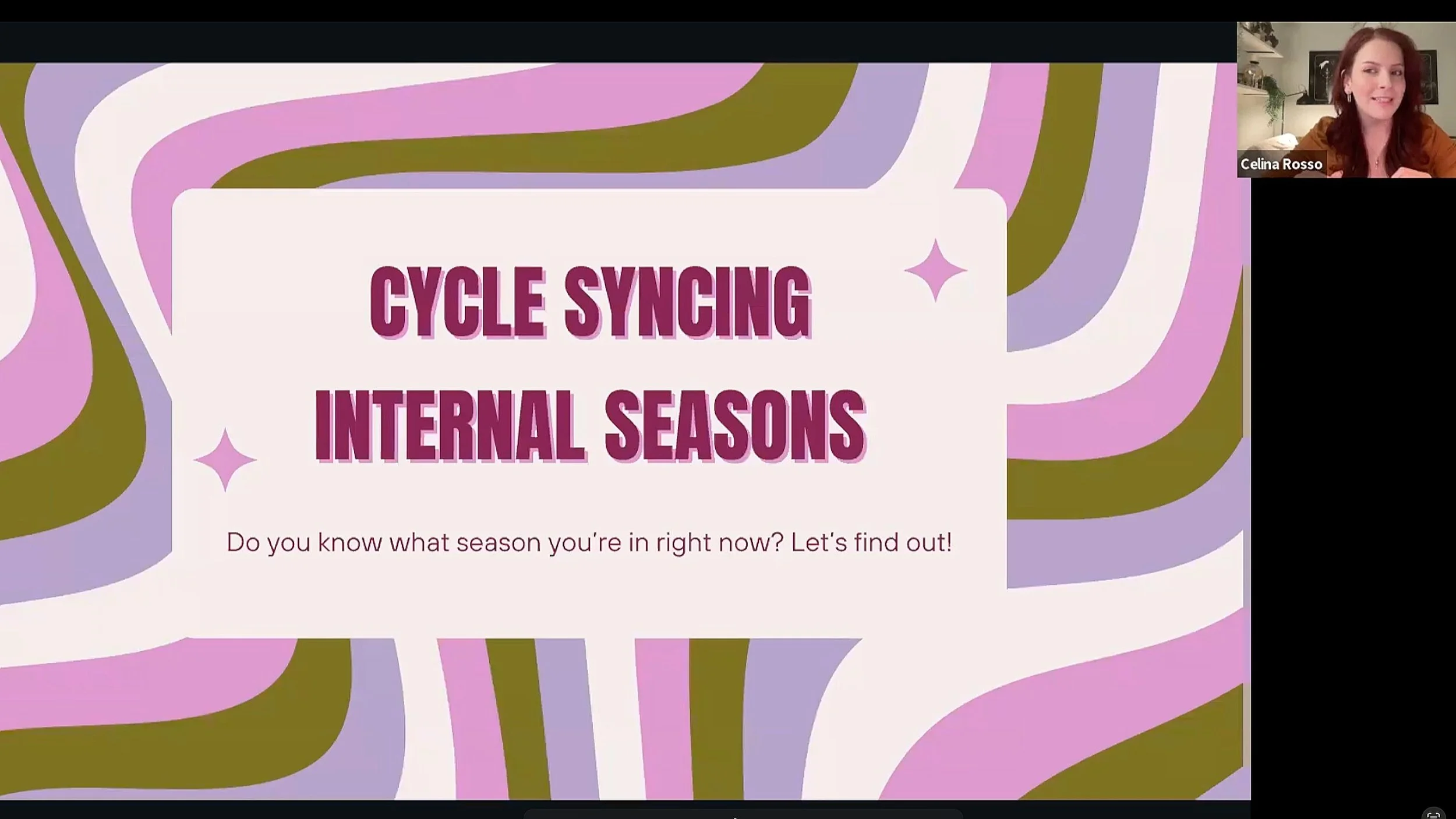 Cycle Syncing Internal Seasons Workshop — Celina Rosso